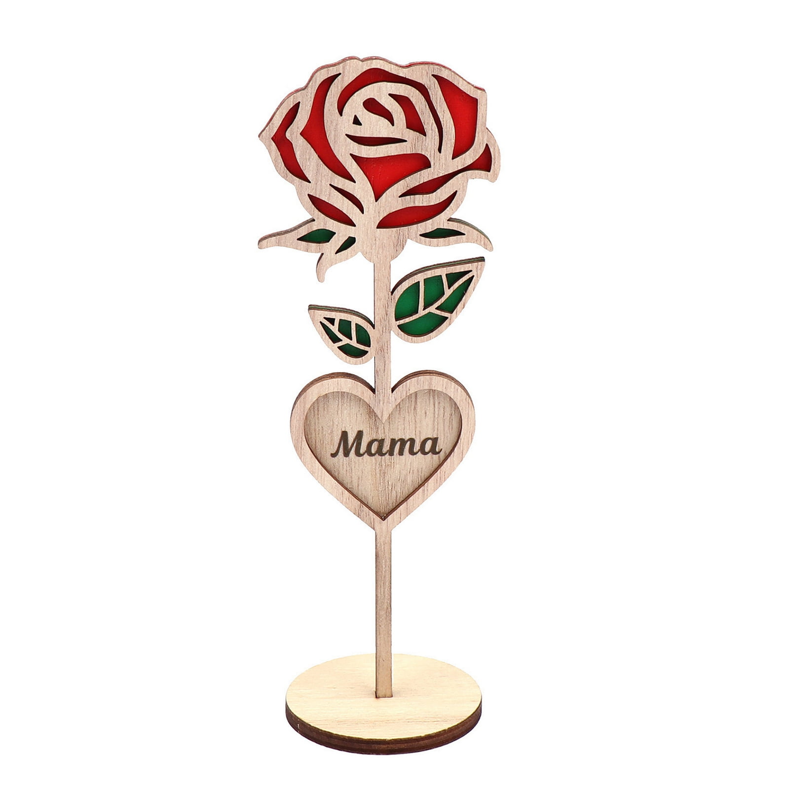 Click here for Hyasfey Wood Mama Rose Decoration With Stable Roun... prices