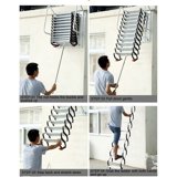 Fichiouy Al-Mg Portable Wall Mounted Expansion Folding Step Loft Stairs ...