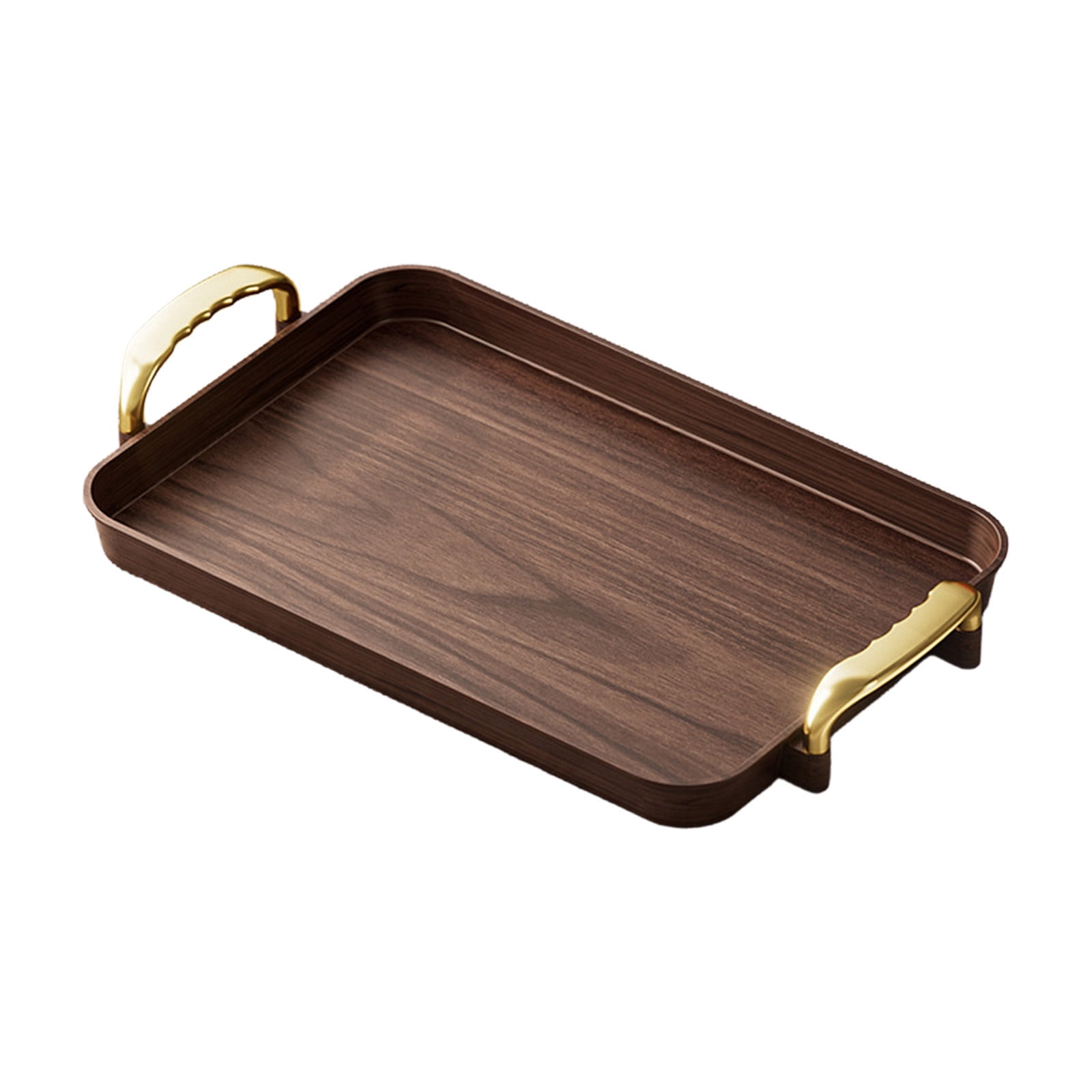 Click here for Chanana Imitation Wooden Serving Tray With Gold Ha... prices