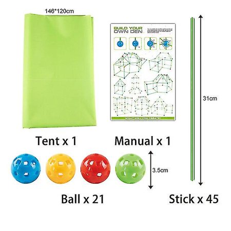 Kids Fort Building Blocks Kit Construction Castles Build Toy Tunnels T ...