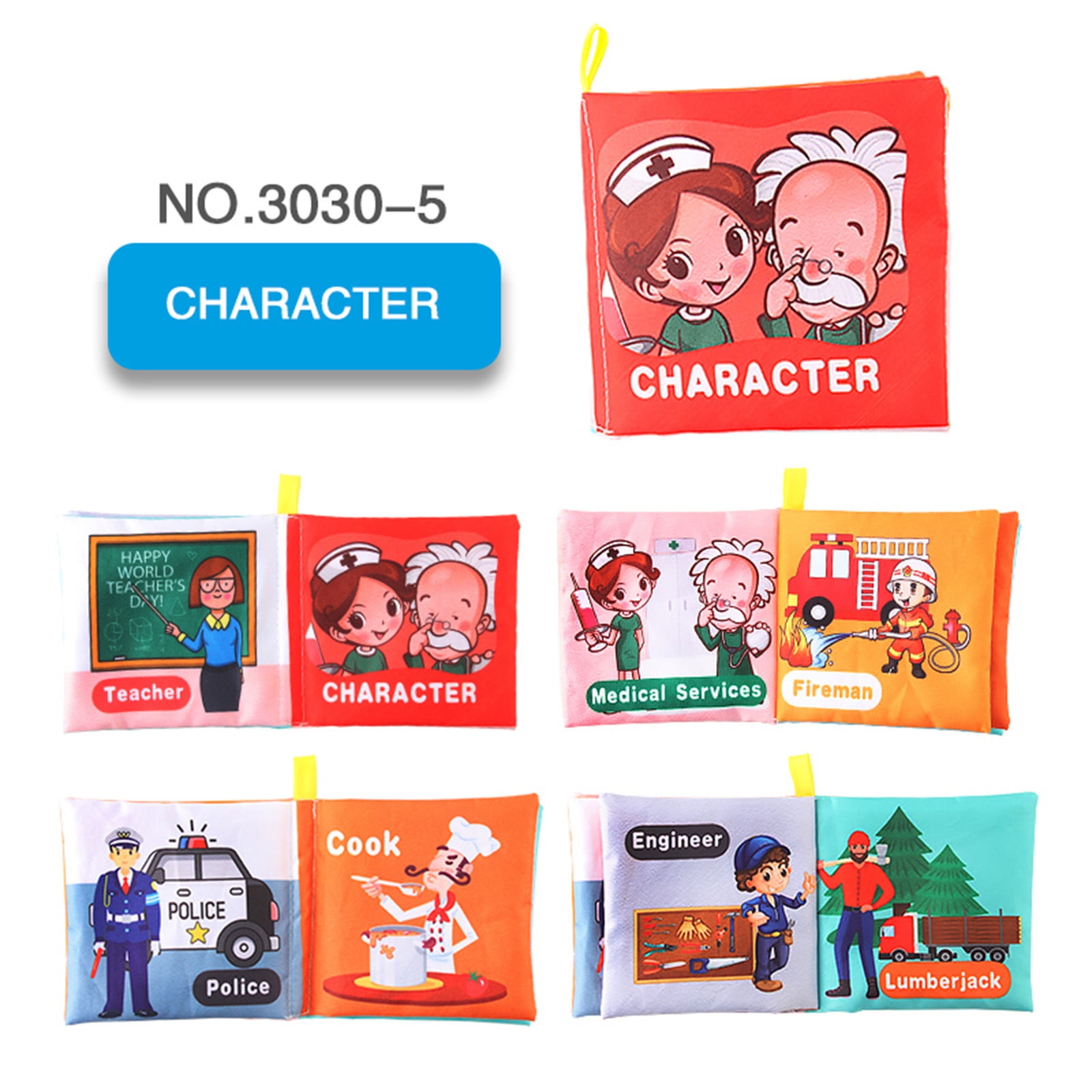 Early Educational Learning Toy Baby Activity Crinkle Book Soft Cloth ...