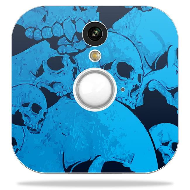 MightySkins BLHOSE-Blue Skulls Skin Decal Wrap for Blink Home Security ...