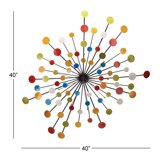 Decmode Modern 40 x 40 Inch Color Burst Abstract Metal Wall Decor ...