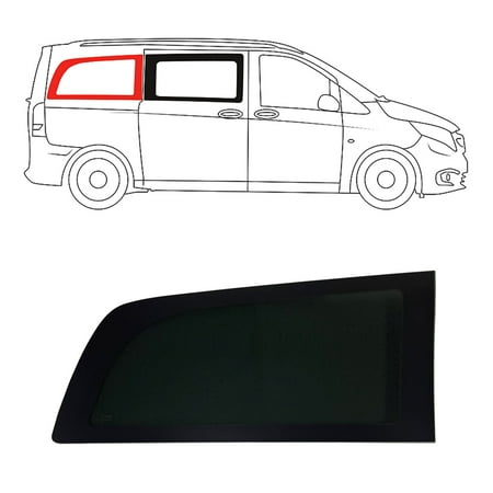 Window Glass For Mercedes Metris 2016-2022 Right Side Rear L2 Black ...