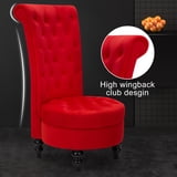AVAWING High Back Throne Royal Chair Set of 2, Upholstered Velvet ...
