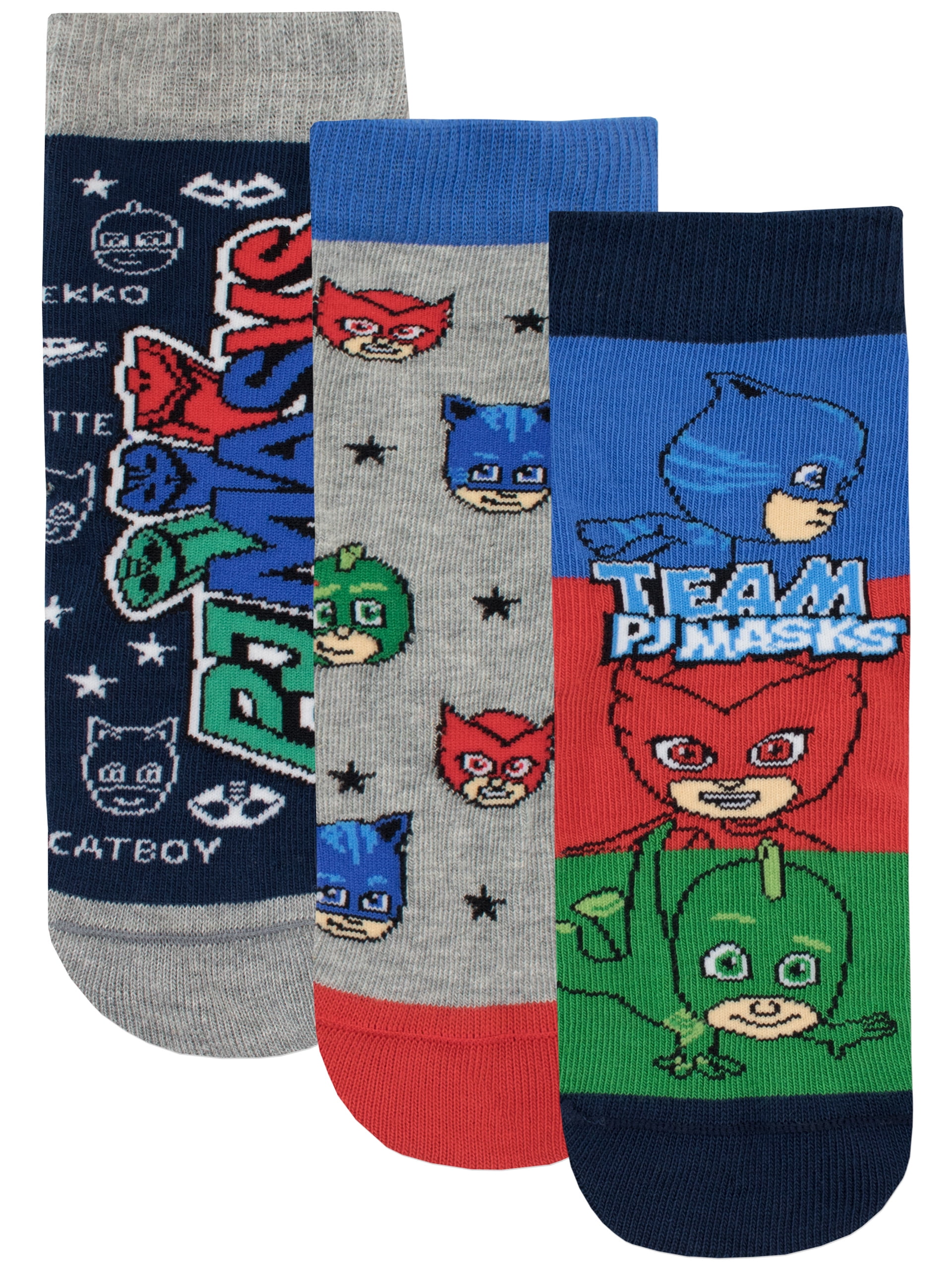 PJ Masks Boys Cat Boy Socks 3 Pack Blue Sizes 1 - Adults 4 - Walmart.com