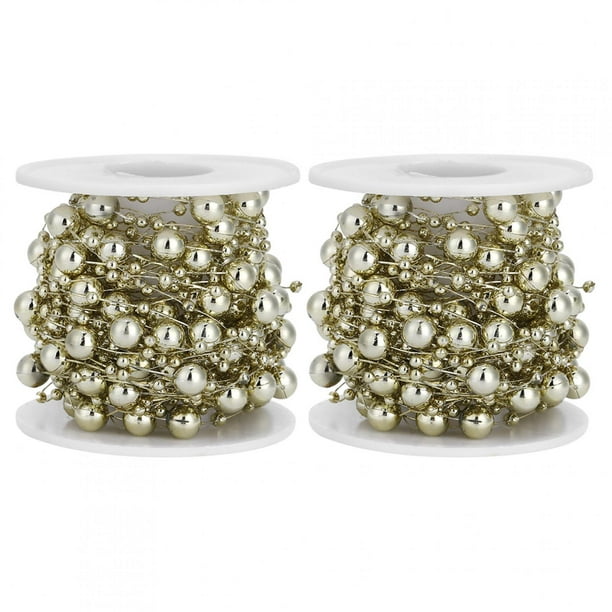 Pearl Bead String, ABS 2Pcs String Garland, Decorative Christmas ...