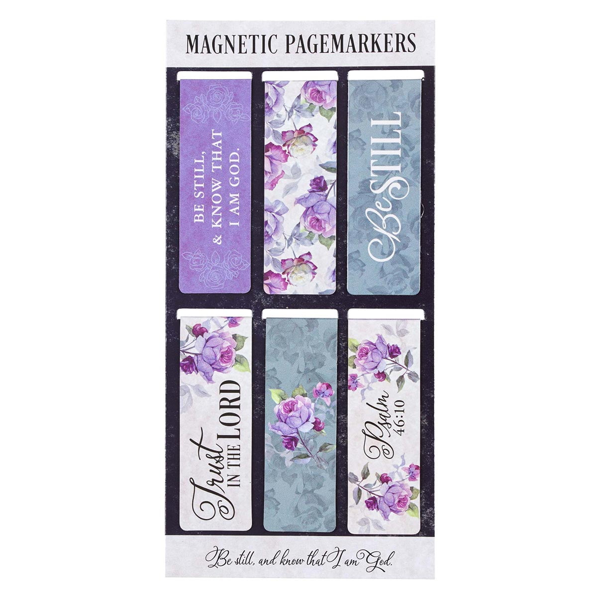 Christian Art Gifts Set of 6 Be Still and Know - Psalm 46:10 Purple ...