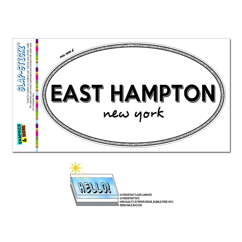 East Hampton, NY - New York - Black and White - City State - Oval ...