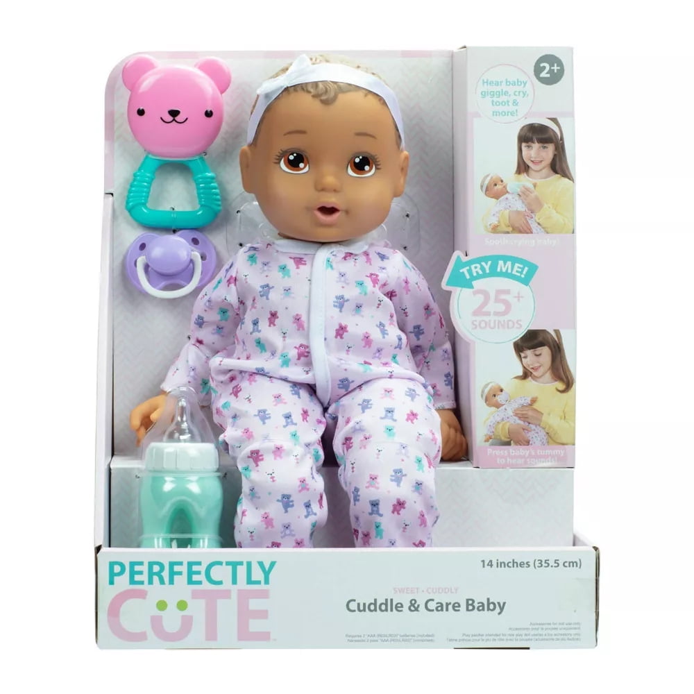 Perfectly Cute Cuddle and Care Baby Doll - Brown Eyes - Walmart.com