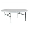 Magshion Round Folding Table, 5.5ft Portable Plastic Table with Handle ...