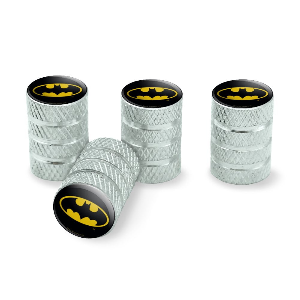 Batman Classic Bat Shield Logo Tire Rim Wheel Aluminum Valve Stem Caps ...