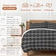 Black Checkered Comforter Set Twin Size, Abstract White Geometric ...