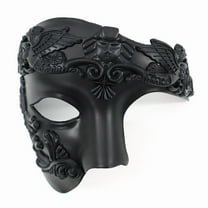 Vintage Half-Face Masquerade Mask, Ornate Carving Design Decorative ...