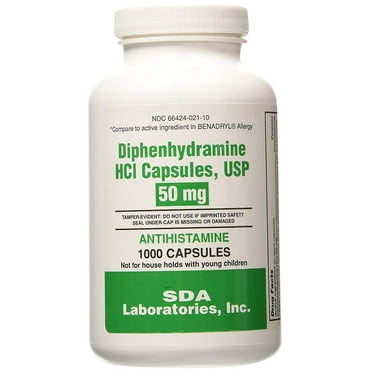 Major Banophen Diphenhydramine Capsules, 50 mg, 1000 Count - Walmart.com