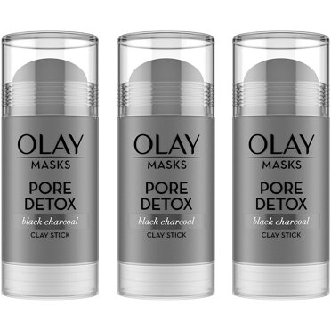 Olay Glow Boost White Charcoal Clay Face Mask Stick, Exfoliating & Non ...