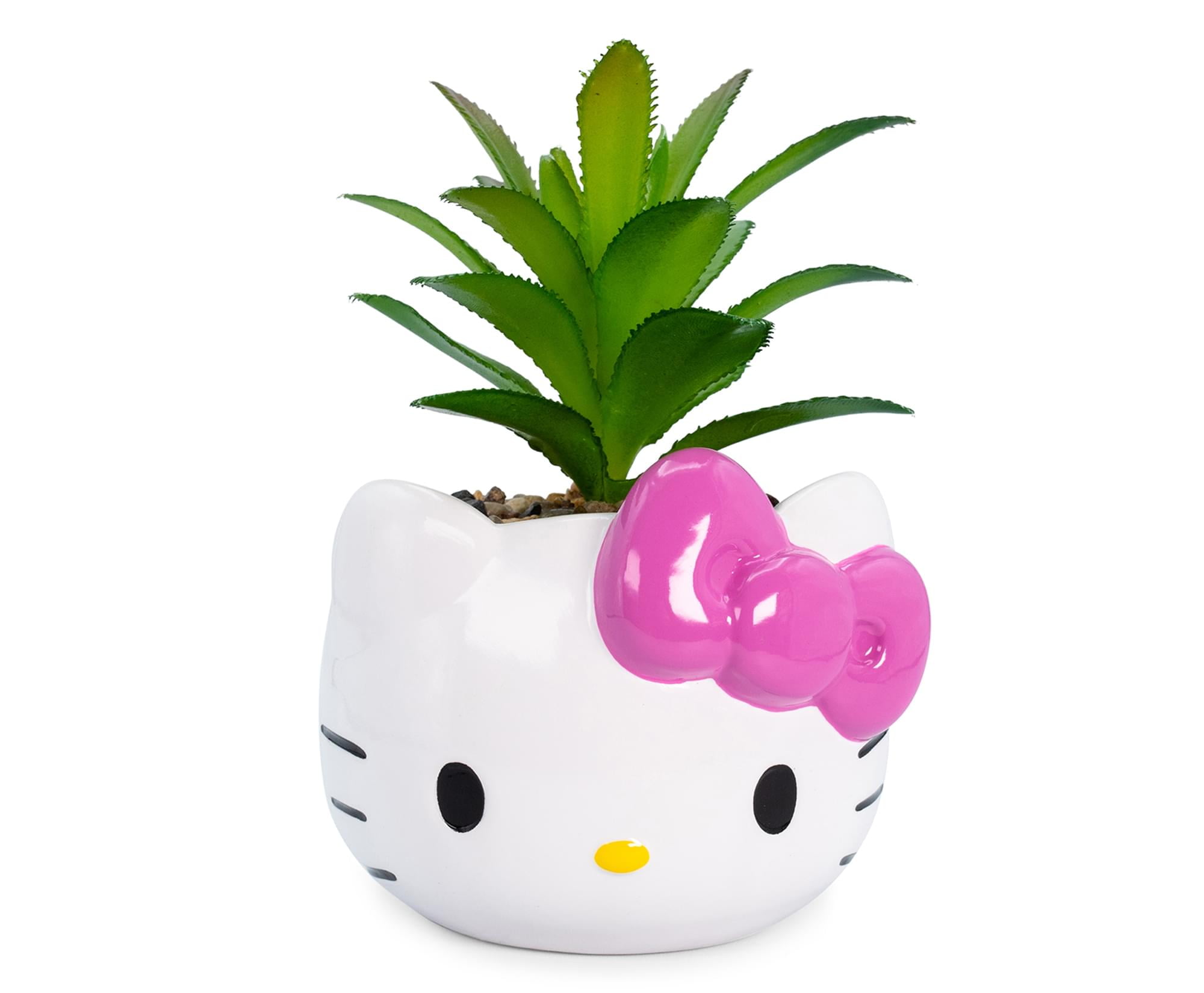 Sanrio Hello Kitty Face 3-Inch Ceramic Mini Planter with Artificial ...