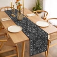 Black Boho Paisley Table Runner, Vintage Floral Classic Traditional ...