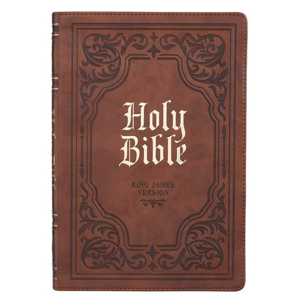 KJV Holy Bible, Thinline Large Print Bible, Brown Faux Leather Bible w ... KJV Holy Bible, Thinline Large Print Bible, Brown Faux Leather Bible w ...