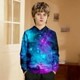 Boys Galaxy Print Pullover Hoodie Long Sleeve Casual Sweatshirt with ...