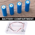 18650 Battery Storage Box 3 Cell Parallel Setsup Battery Organiser Case ...