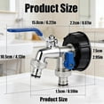 Double Outlet Garden Water Faucet, 3/4 Inch Wall Mount Spigot, Zinc ...