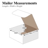 Box Partners Corrugated Mailers,6 3/16x5 3/8x2.5,White,50/BDL - BXP ...