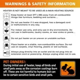 Comfort Zone 750/1,500-Watt Oscillating Digital Tower Heater with ...