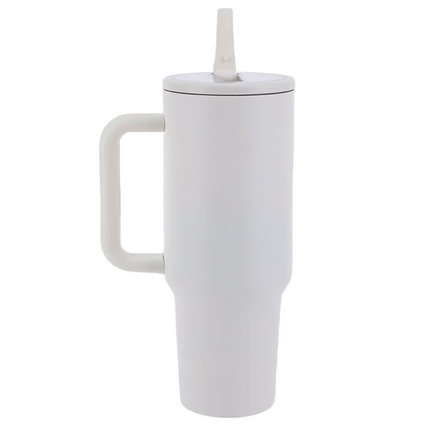 Aislado Con Pajita Acero Inoxidable 40 Oz Asa para Frías Y Calientes ...