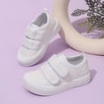 Djtdsds Kids Solid Color Double Strap Canvas Sneakers Casual Shoes Size ...