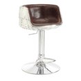 ACME Brancaster Upholstery Adjustable Stool in Vintage Brown - Walmart.com