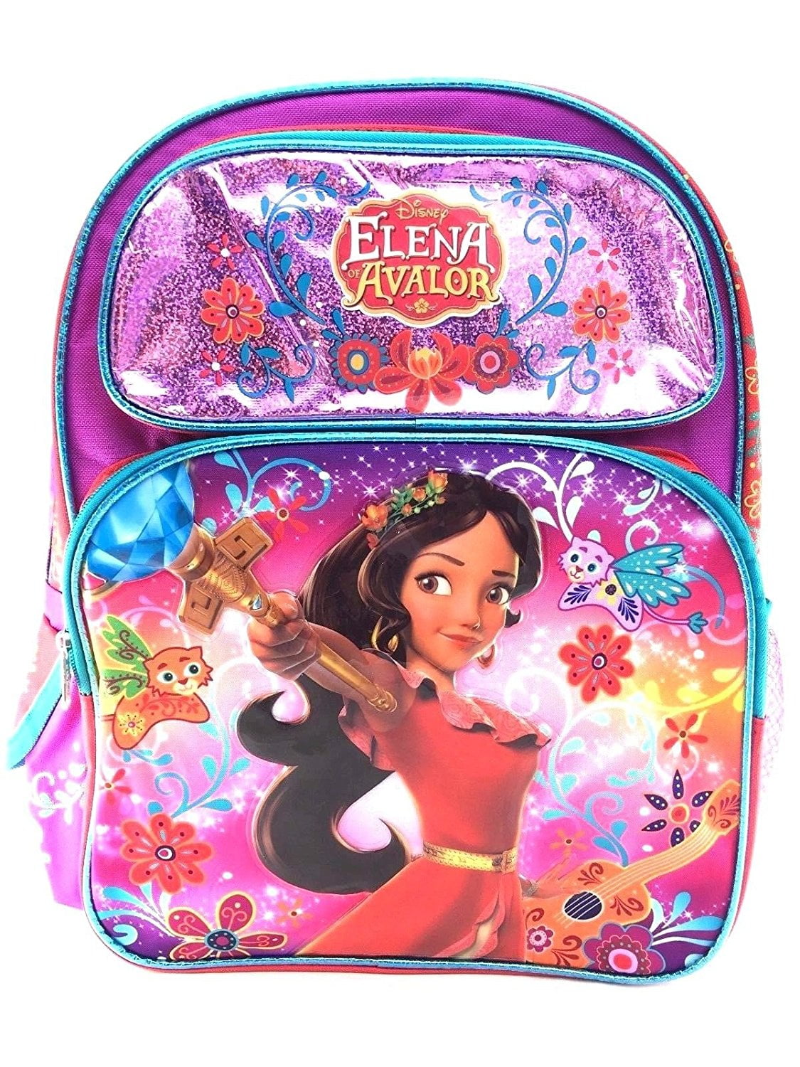 Disney Princess Elena of Avalor 16" Shinne Purple Color Backpack ...