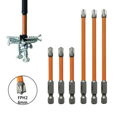Phillips Slotted Bit for Electricians, Tonsiki 6PCS Slotted Phillips ...