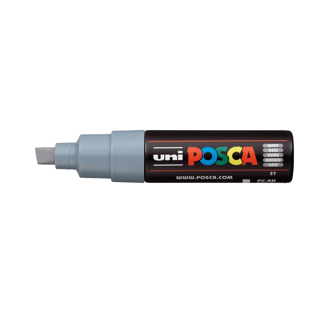 POSCA Acrylic Paint Marker, Broad Chisel, Gray - Walmart.com - Walmart.com