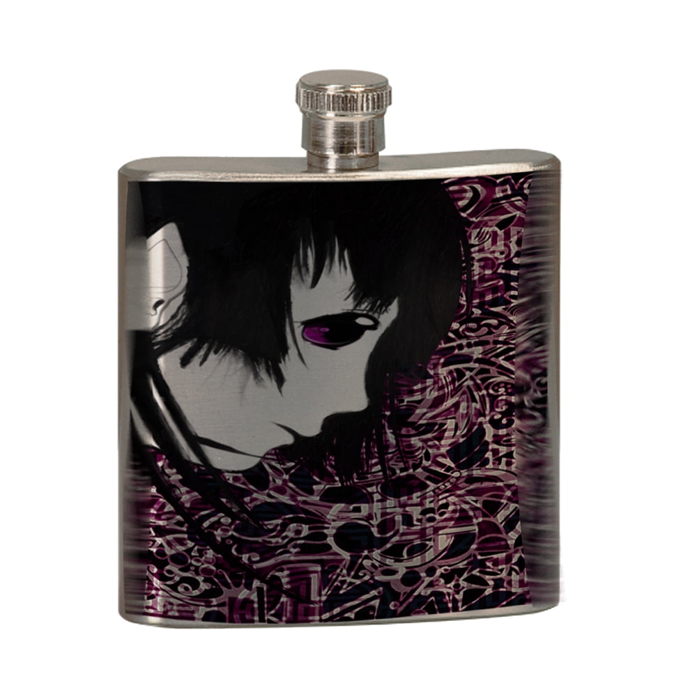 KuzmarK 6 oz. Stainless Steel Pocket Hip Liquor Flask - Anime Fairy ...