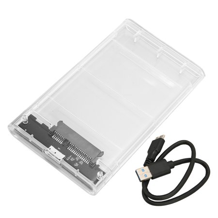 HDD Enclosure, Transparent 2.5in Hard Drive Enclosure 5Gbps ...