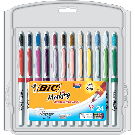 BIC Marking Fashion Permanent Marker, Ultra Fine Point, Assorted Colors ...