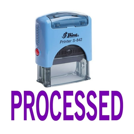 PROCESSED Self Inking Rubber Stamp Custom Shiny Office Stationary Stamp ...