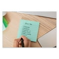 100% recycled paper super sticky notes, ruled, 4" x 4", oasis, 70 ...