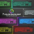 Large Print Backlit Keyboard, Wired USB Lighted Computer Keyboards with ...