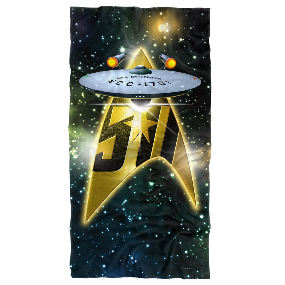 Star Trek Beach Towel, 30"x60", 50Th Ship Beach Towel - Walmart.com