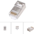 100Pcs RJ45 Connector CAT6 Modular Plugs Shielded Version With Loading ...