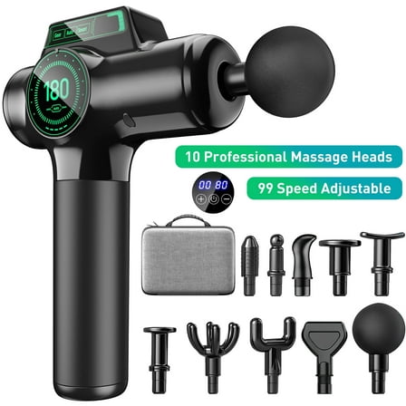Everlast Beast Deep Tissue Massage Gun, 6-Speed, Rechargeable, Black ...