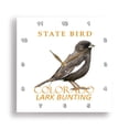 3drose, Colorado Territory Bird the Lark Bunting, 10x10 Wall Clock ...