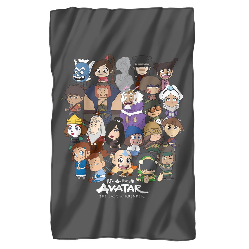Avatar The Last Airbender Blanket, 36"x58" Chibi Group Fleece Blanket ...