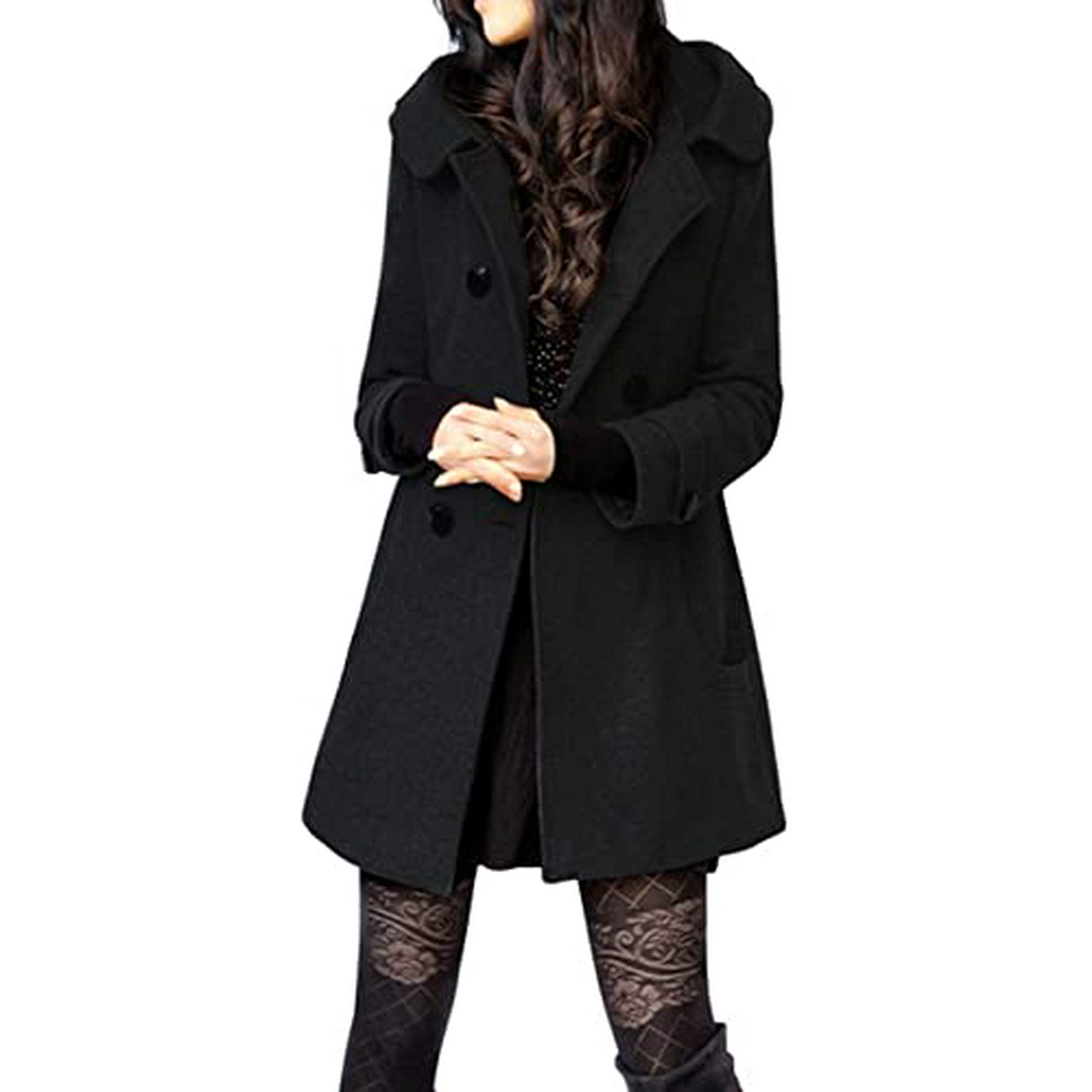 Click here for Zecatl Womens Warm Double Breasted Wool Pea Coat T... prices
