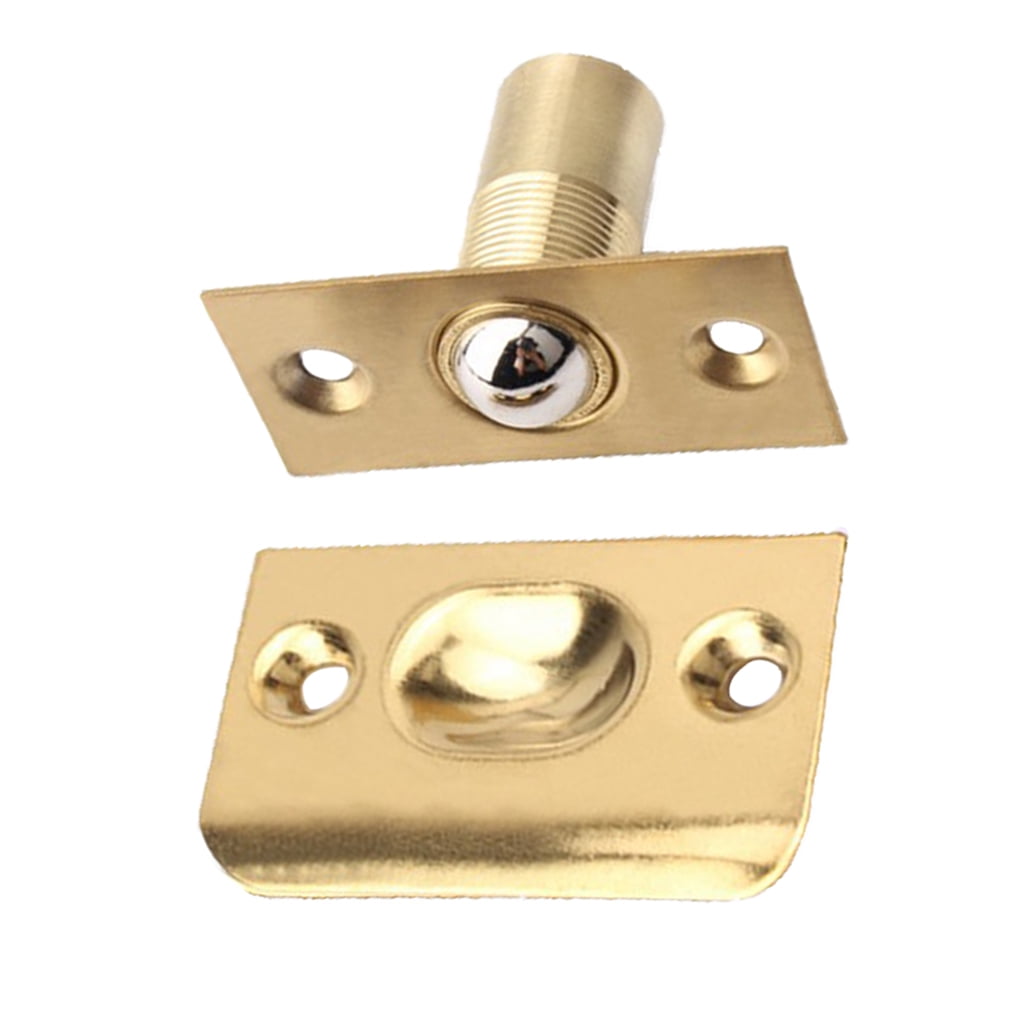 Spring Loaded Ball Mortice Door Cupboard Spring Roller Latch Brass ...