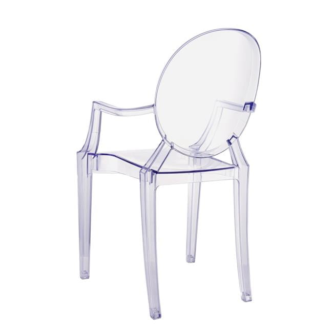 Jeco F-SF014 Plastic Arm Chair, Clear - Walmart.com