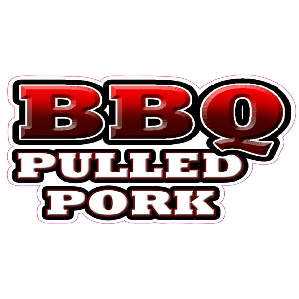 BBQ PULLED PORK Concession Decal barbeque sign trailer - Walmart.com ...