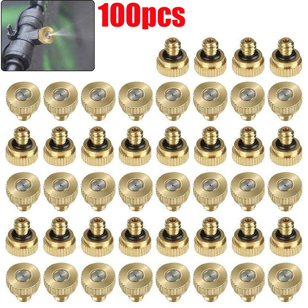 10-100PC 0.012inch Brass Misting Nozzles 10/24 Sprinkler Head Micro ...